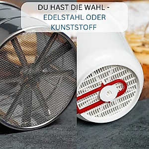 Westmark Flour- And Icing Sifter, 6" x 4" x 4", White/Red