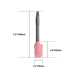 Yoku Made- Silicone Mini Spatula, Curved Small Spatula, Kitchen Scraper Spatula, Wet Pet Food Can Spatula, Jar Spatula, for Cooking Baking Frosting or Mixing, 6pcs