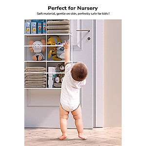 ALLTIDYUP Clear Over The Door Organizer 5 Shelf, Door Hanging Organizer with 10 Large Capacity Pockets, Behind The Door Storage for Pantry Dorm Room Bedroom Closet Nursery and Sundries, White