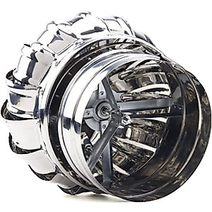 Stainless Steel 201 Non Power Roof Ventilator, Wind Turbines Attic Air Vent Ventilating Fan (Size : 110mm)