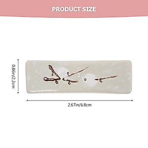 Chopstick Rest 12pcs Japanese Chopsticks Stands Ceramic Chopstick Stand Rest Rack Spoon Fork Knife Holder Set ( 4 Colors ) Chopsticks Holder