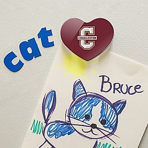College of Charleston Cougars Logo Heart Acrylic Fridge Refrigerator Magnet