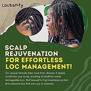 Locsanity 2-in-1 Shampoo and Conditioner for All Types of Dreadlocks and Hairstyles – Moisturizing, Nourishing, and Hydrating Shampoo and Conditioner (12 fl oz)