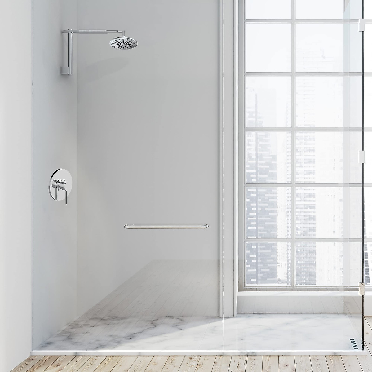 Design House 582718-PC Ian Modern 8-inch 2-Function Showerhead, Polished Chrome