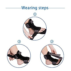 Foot Brace Plantar Fasciitis Night Splint Men Women Foot Drop Orthotic Brace Ankle Support for Heel Spur Arch Ankle Pain(S)