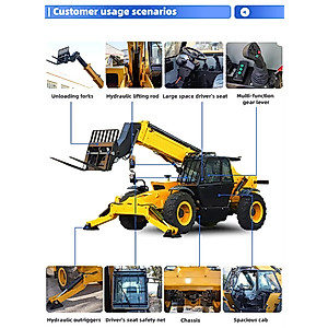 Telescoping Jib Boom Forklift With Telescopic Forks Telescopic Forklift Parts Reliable Telescopic Forklift with Strong Hydraulic System