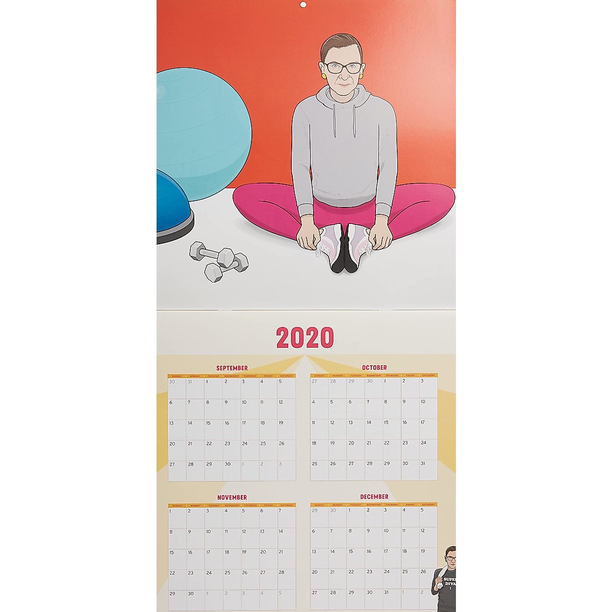 RBG Workout 2021 Wall Calendar: (Ruth Bader Ginsburg Women's Exercise 12-Month Calendar, Monthly Calendar to Work Out with a Supreme Court Justice)