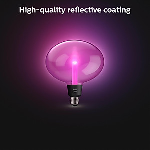 Philips Hue Lightguide Ellipse Smart LED Bulb – Handblown Glass - Color Changing Light - Compatible with Amazon Alexa, Apple HomeKit and Google Assistant - Bluetooth and Hue Bridge Compatible