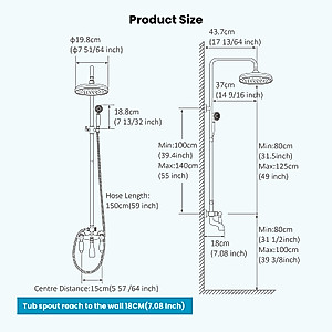 Oil Rubbed Bronze 8’’ Shower Faucet 2 Lever Handle Bathtub Spout 3 Function Bathroom Wall Mount Kitchen Faucet 8’’ Center 9’’ Spout Reach 2 Cross Handle Victorian Kitchen Sink Faucets
