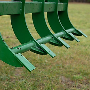 Titan Attachments 48â€ Light-Duty Single Cylinder Root Grapple Rake fits John Deere Tractors, Economy Series