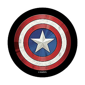 Marvel Captain America Shiny Shield Icon PopSockets PopGrip: Swappable Grip for Phones & Tablets