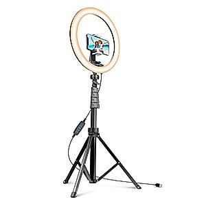 12-inch Ring Light with 62-inch Selfie Stick, Sensyne Tripod and Phone Holder, Selfie Remote Control Circle Light for Live Stream/Video Recording/TikTok, Compatible with All Phones and Cameras
