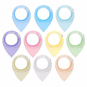 Joysiya 10 Pack Baby Bandana Drool Bibs Soft and Absorbent Cotton Teething Bibs for Newborn Boys Girls…