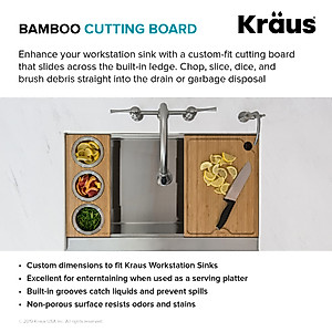 Kraus KCB-WS102BB Kore Cutting Board, 16 3/4" x 10 3/4"