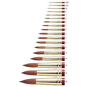 Winsor & Newton Sceptre Gold II Brush Round-Short Handle 12