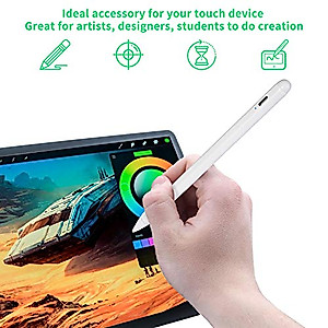 Electronic Stylus for iPad 5th Generation 9.7" 2017 Pencil,Type-C Rechargeable Active Capacitive Pencil Compatible with Apple iPad 5th Gen 9.7-inch Stylus Pens,Good on iPad Drawing Pens,White