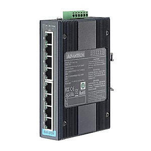 Advantech EKI-2728, 8-Port Industrial Unmanaged GbE Switch