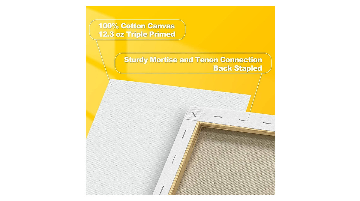 Premium Stretched Canvases for Painting - 2 Pack 30x36 Inch