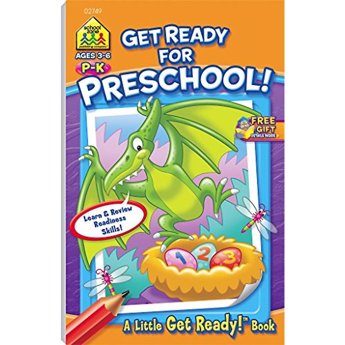 School Zone - Get Ready for Preschool Workbook - Ages 3 to 6, Letters, Numbers, Colors, Counting, Rhyming, Patterns, Matching, and More (School Zone Little Get Ready!™ Book Series)