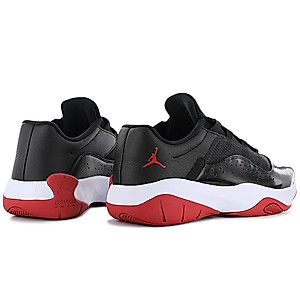 NIKE Men's Jordan 11 CMFT Low Bred Black/White-Gym Red (DM0844 005) - 10.5