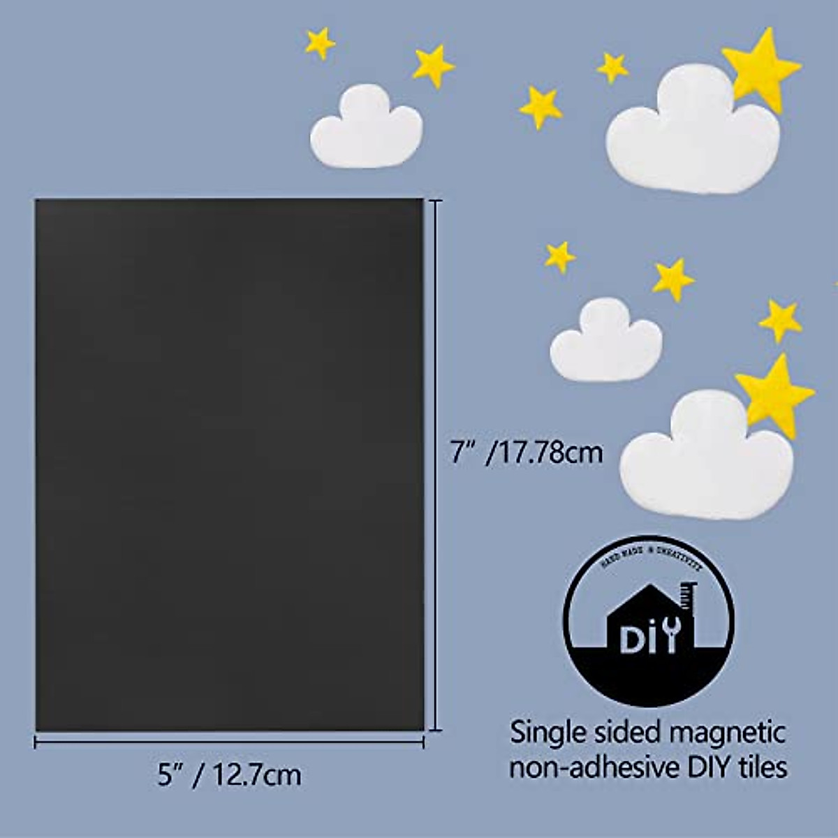 25 Pack Magnetic Sheets 5”x7”Single Sided Black 30mil Magnetic Sign Cut Customize Flexible Cut Magnet Paper Sheets Cut Making Die Storage Metal Dies Magnet Sheets for Crafts Signs Photos