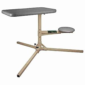 Caldwell Stable Table with Ambidextrous Design, 360 Degree Rotation and Weatherproof Synthetic Top and Seat for Outdoor, Range, Shooting and Cleaning