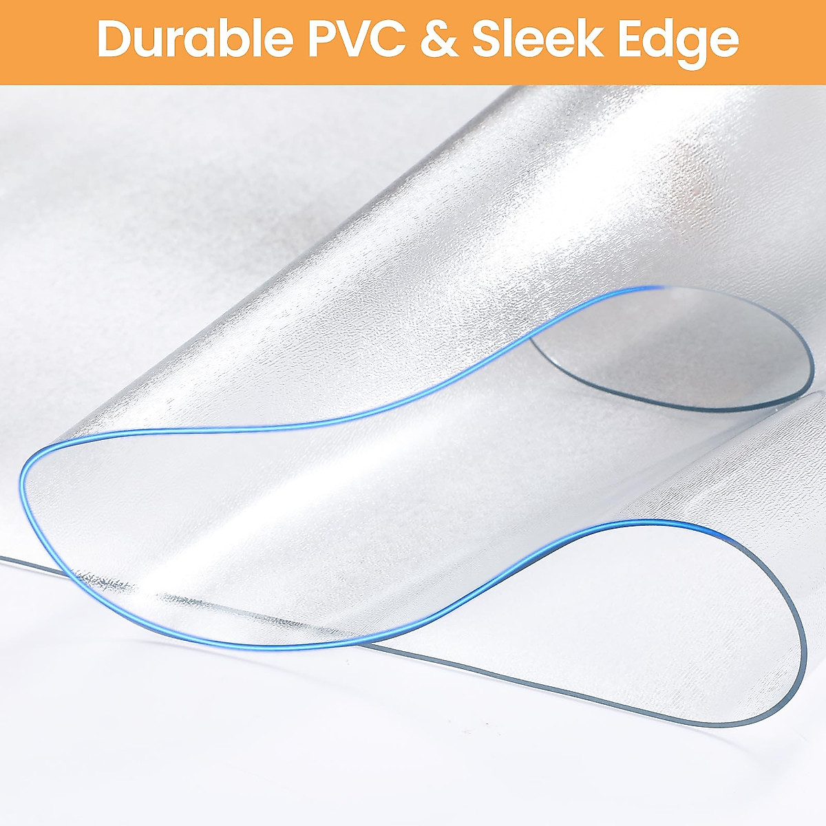 Yecaye Desk Chair Mat for Hardwood Floor, 48"×36" Office Chair Mat, PVC Computer Chair Mat, Floor Protector for Rolling Chair, Only for Hard Floor