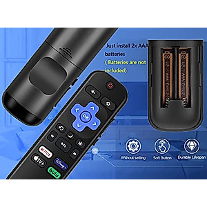 Universal Remote for Roku TV, Replacement Remote with Remote Case, Compatible with TCL Hisense Sharp Philips JVC RCA Sanyo LG Haier Roku TVs, Not for Roku Stick and Box