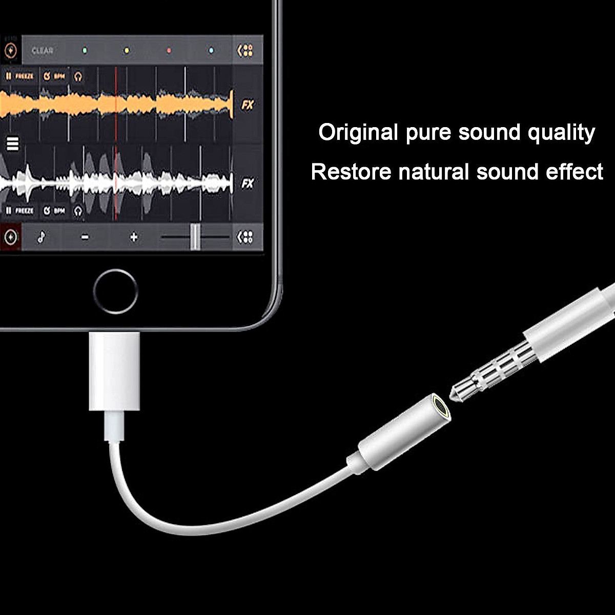 (Apple MFi Certified) Lightning to 3.5mm Headphone Jack Adapter,3 Pack iPhone to 3.5mm Audio Aux Jack Adapter Dongle Cable Converter Compatible with iPhone 14 13 12 11 XS XR X 8 7, Support All iOS