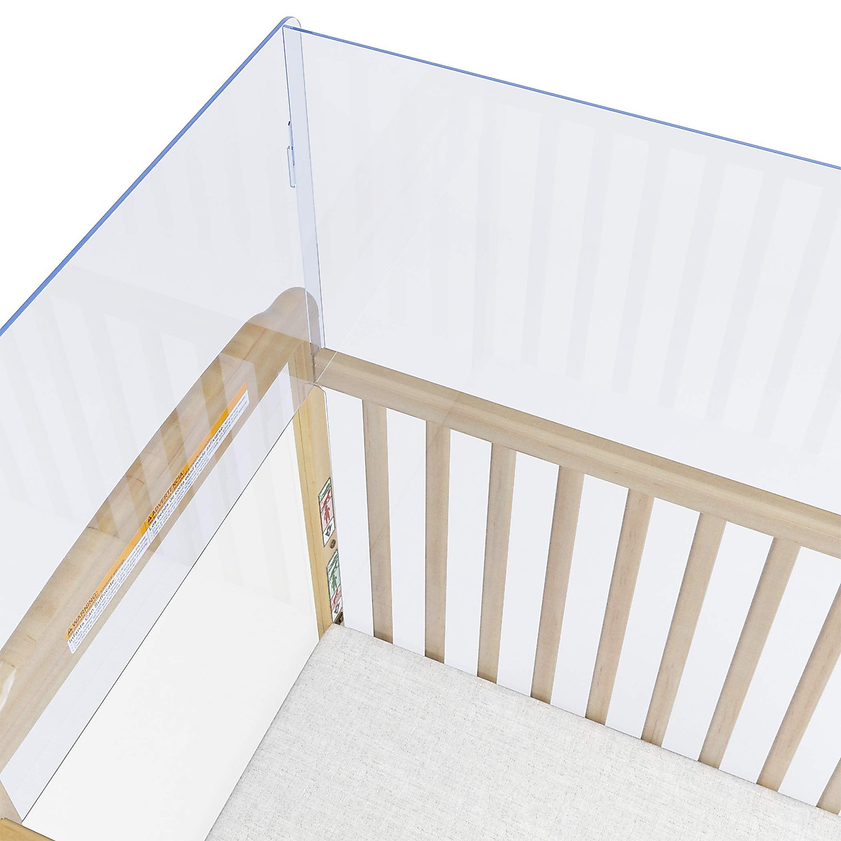Foundations CareShield 3-Sided Crib Divider for Serenity Cribs, Clear Plexiglass Protective Barrier System for Child Care Centers, Quick Installation, Increases Capacity