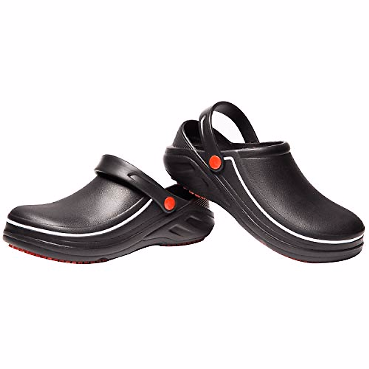 Men and Women's Non-Slip Nursing Chef Shoes Oil Water Resistant Safety Working Shoes for Kitchen Garden Bathroom (7 Men / 8 Women / 9.65″, 39 Black)