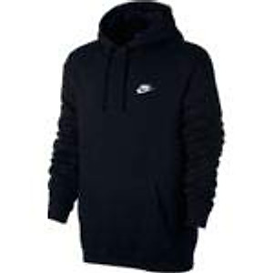 Nike Men's Sportswear Club Pullover Hoodie, Black/Black/White, Large Tall