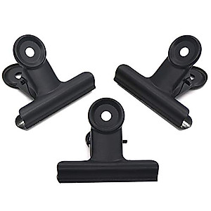 Black Metal Bull Hinge Clips, Coideal 20 Pack 2 Inch Large Binder Paper Clip Clamps for Food Bags, Pictures Photos, Art Crafts, Office Supply (51mm)