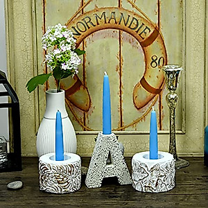Zest Candle 12-Piece Taper Candles, 6-Inch, Light Blue