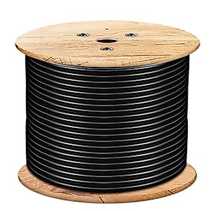 Cat7 Ethernet Cable 650ft Pure Copper: Fluke Tested Cat 7 Easy Pull Cable, Triple Shielded CMR, Outdoor/Indoor Direct Burial in Wall, POE Ethernet Wire, 10G 1000Mhz Roll Spool