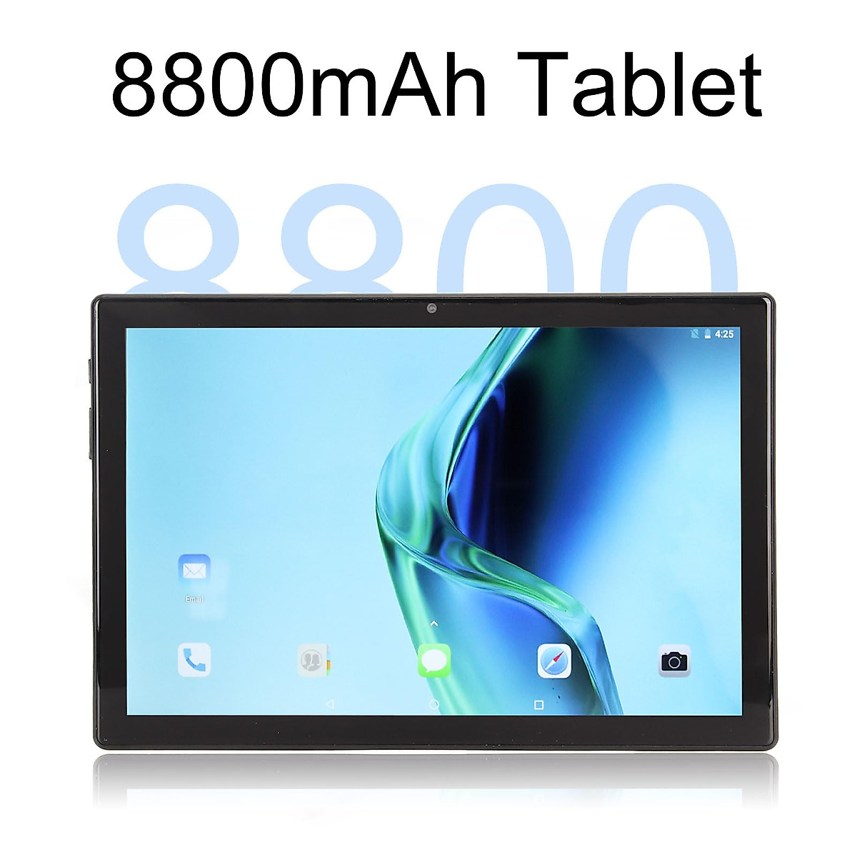 Gugxiom 10.1 Inch Android 11 Tablet, 8GB RAM 128GB ROM,HD Screen, 5G WiFi Dual Band, Kids Content, Smart Switch, 8800mAh (Grey)