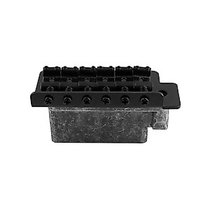 Metallor 6 String Guitar Tremolo Bridge with Whammy Bar for Fender Strat Squier Style Electric Guitar Black.