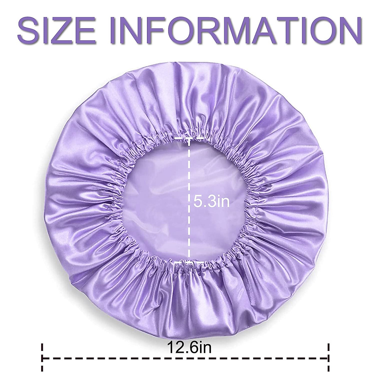 SMILCO 4 Pack Shower Caps, Double Waterproof Layers Reusable Bath Caps for Women Hair Protection