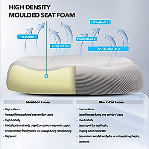 ACCHAR Ergonomic Office Chair, Reclining Mesh Chair, Computer Desk Chair, Swivel Rolling Home Task Chair with Padded Armrests, Adjustable Lumbar Support and Headrest (Grey with Footrest)