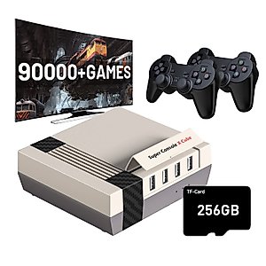 Kinhank Retro Game Console,Super Console X Cube with 90,000+ Video Games, Classic Mini Gaming Systems for TV,Plug and Play,Compatible with 70+ Emulators,Support 4K HD/AV Output