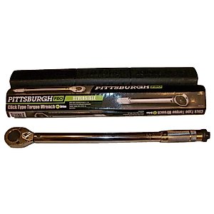 Pittsburgh Pro 239 Professional Drive Click Stop Torque Wrench
