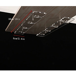 HHUXIUE Wine glass frame wine glass frame wine glass storage shelf cabinet style frame wine glass reserve hanger Yaylai material kitchen bar restaurant screwdriver installation (Transparent 2 set)