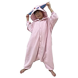 SAZAC Kigurumi - Pokemon - Espeon - Onesie Jumpsuit Halloween Costume -Kids Size (5-9 Year Old)