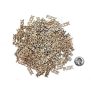 Give a Fuck - FUCK wooden cutouts - Make your own 12oz Jar of Fucks! 170 per pack - (Explanation Card Included)