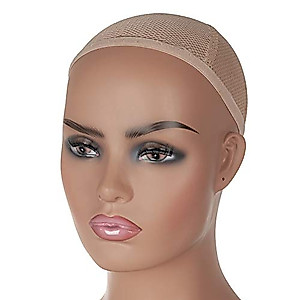 Realistic Female Mannequin Head with Shoulder Display Manikin Head Bust for Wigs,Makeup,Beauty Accessories Displaying
