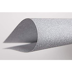Silver Glitter Cardstock - 30-Pack Glitter Paper for DIY Craft Projects, Birthday Party Decorations, Scrapbook, Double-Sided, 110 lb Cover Stock, 8 x 12 inches
