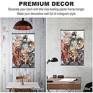 KUQi Anime Poster Kaedehara Kazuhaxiao Aether Venti Scroll Painting Japanese Poster Art Poster Interior Art Wall decors Otaku Popular Fans Gift Bedroom Living Cartoon,white,16 inx24 in