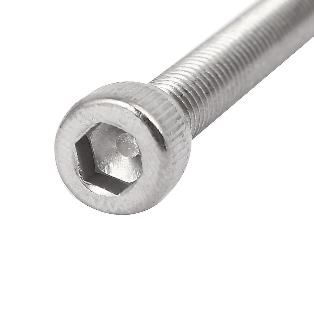 uxcell M6 x 70mm Thread 304 Stainless Steel Hex Socket Head Cap Screw Bolt DIN912 12pcs