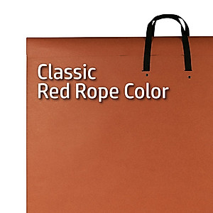 Star Products 17 x 22, Classic Red Rope, Paper Artist Portfolio with Soft Woven Handle – Poster, Art Storage, 17" x 22"