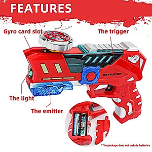 Bey Battling Top Burst Gyro Toy Set with 4 Spinning Top Burst Gyros 1 Toy Launchers Combat Battling Game Gifts for Boys Children Kids Ages 6+